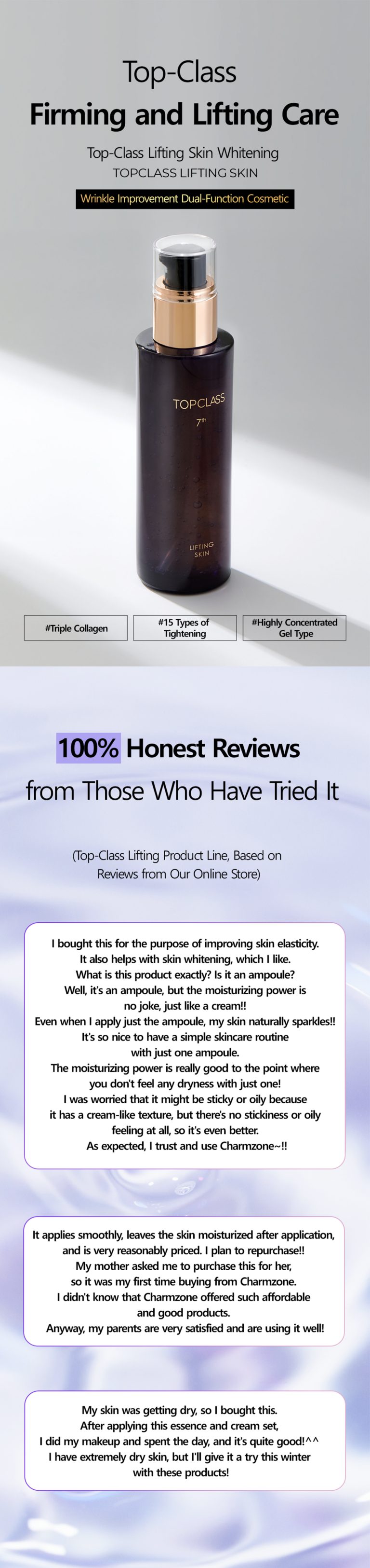 Toner Topclass Lifting, Charmzone, 120ml - CosmetiKorean